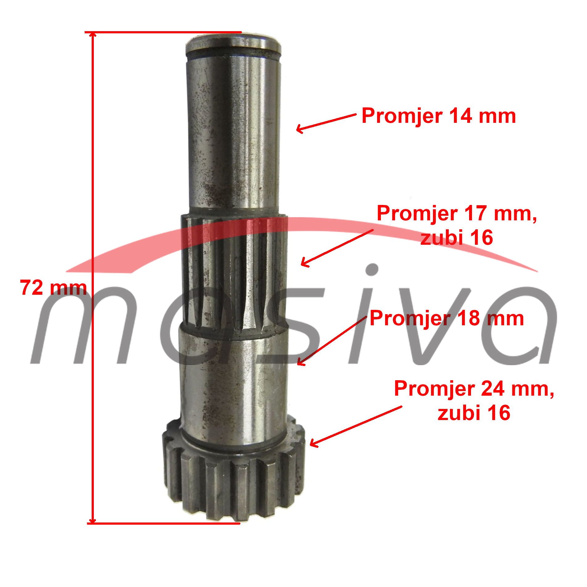 POGONSKA OSOVINA PUMPE HIDRAULIKE ZETOR | Masiva
